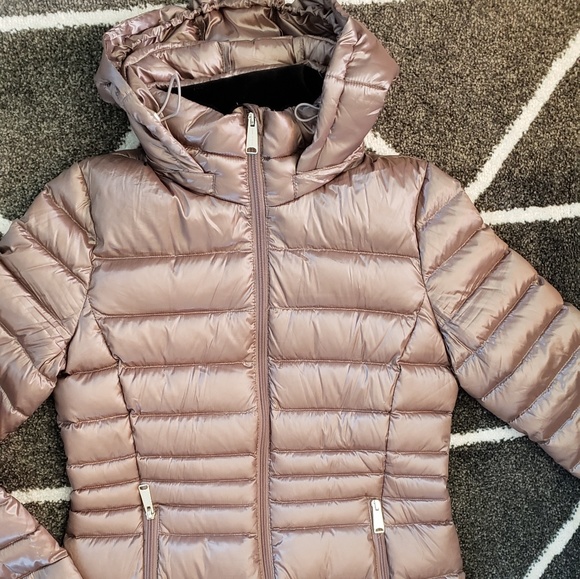 Andrew Marc | Jackets & Coats | Mocha Rose Gold Down Puffer Jacket ...